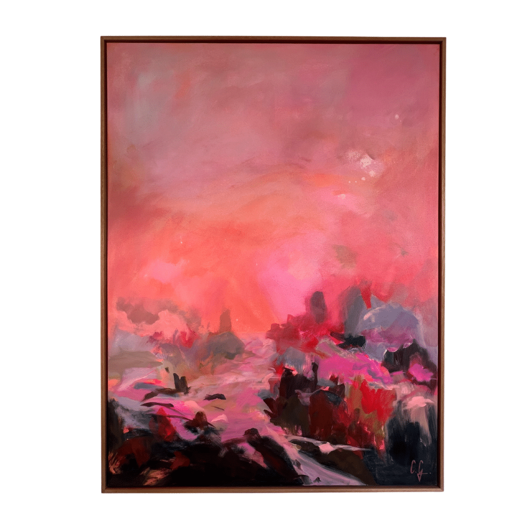 Coral Skies Art by Catherine Garrod ORIGINAL ARTWORK - Gather & Place